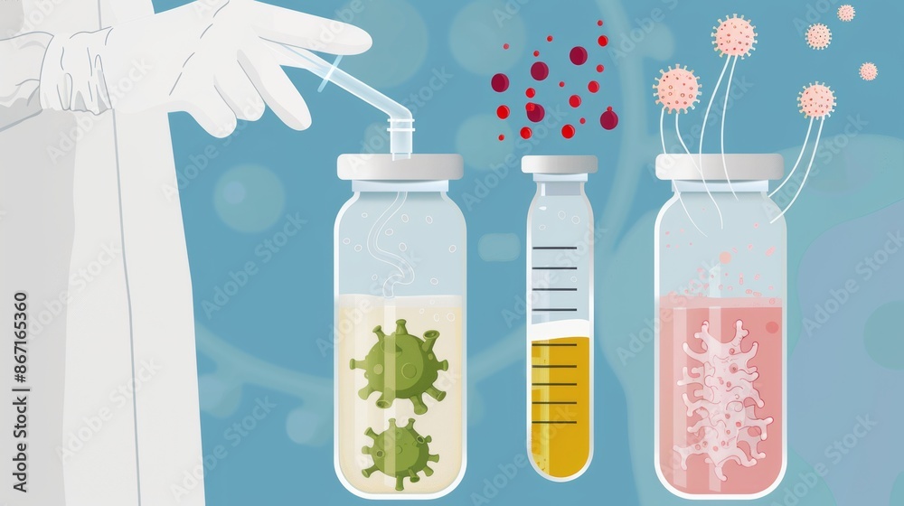 Fermentation process with detailed glycolysis, pyruvate conversion to ...