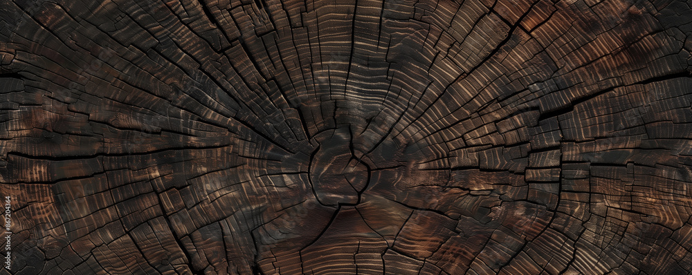 Seamless wood tree stump tile background. Round cut down tree with ...