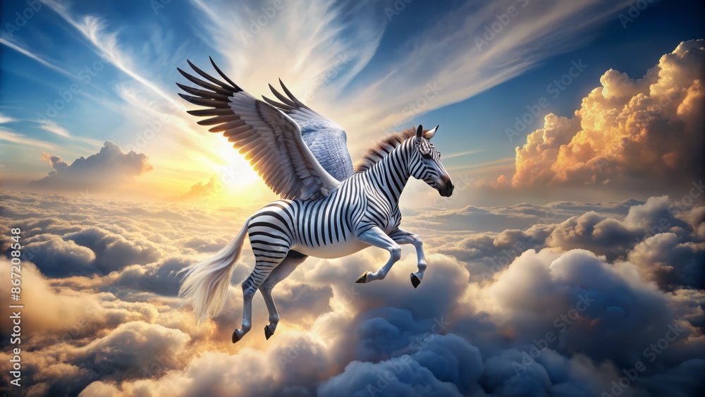 A pegasus is a mythical winged horse. It is a symbol of freedom and ...