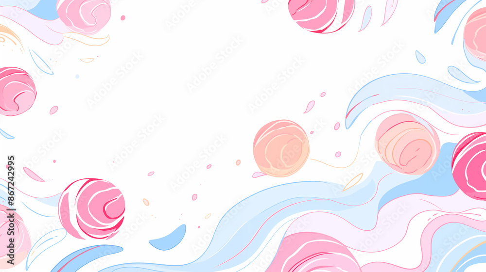 Hand drawn cartoon cute and sweet PPT background Stock Illustration ...