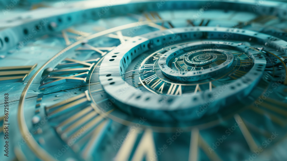 A hyperrealistic clock face with melting numerals transforms into a ...