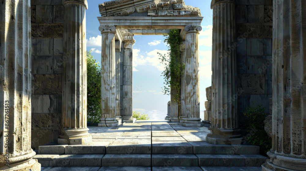Ancient Ruins with Time Portals D ancient ruins with D time portal ...