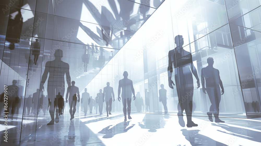 Architectural Body Forms A series of human body silhouettes integrated ...