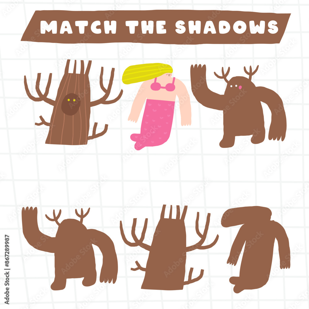 Learn swamp nature game for kids. Cute hand drawn doodle funny ...