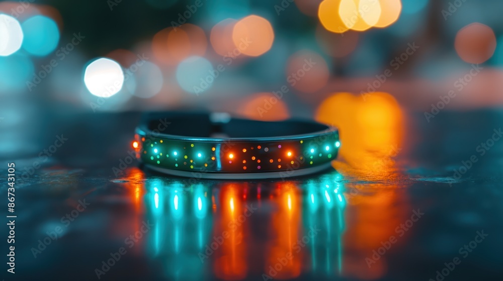 Holographic fitness tracker, digital health stats, modern lifestyle ...