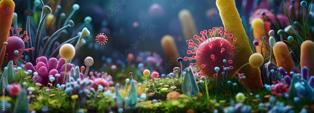 5. Craft a delightful 3D image of a miniature world inhabited by ...