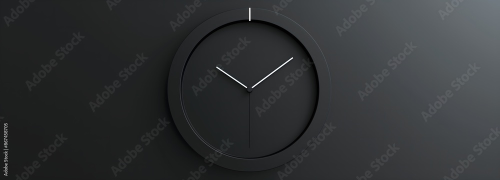 3. Generate a digital 3D representation of a sleek clock indicating 2: ...