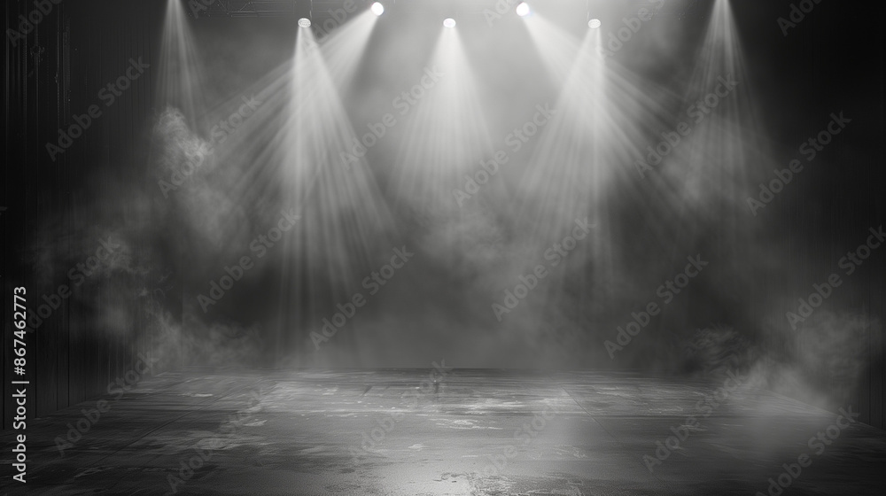 spotlight on stage, bodybuilding competition stage with spotlights ...