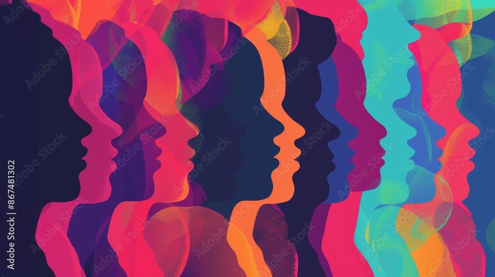 Vector illustration of cross-cultural and multi-ethnic diversity ...