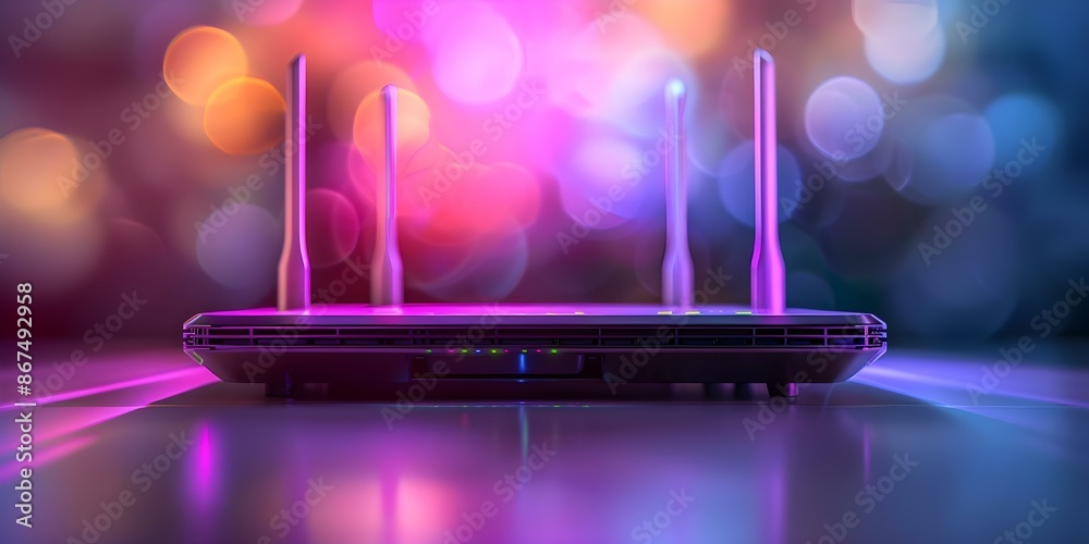 Wireless router with multiple antennas emitting signals for ...