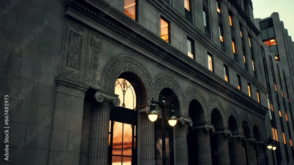 A very tall building displaying an array of windows with precision and ...