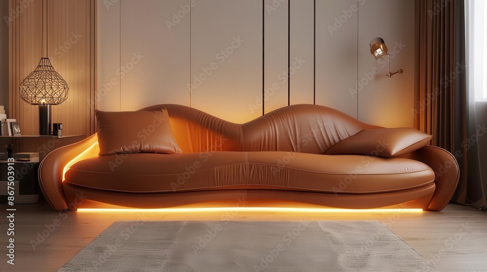 shapeshifting smart furniture a leather sofa morphing into different ...