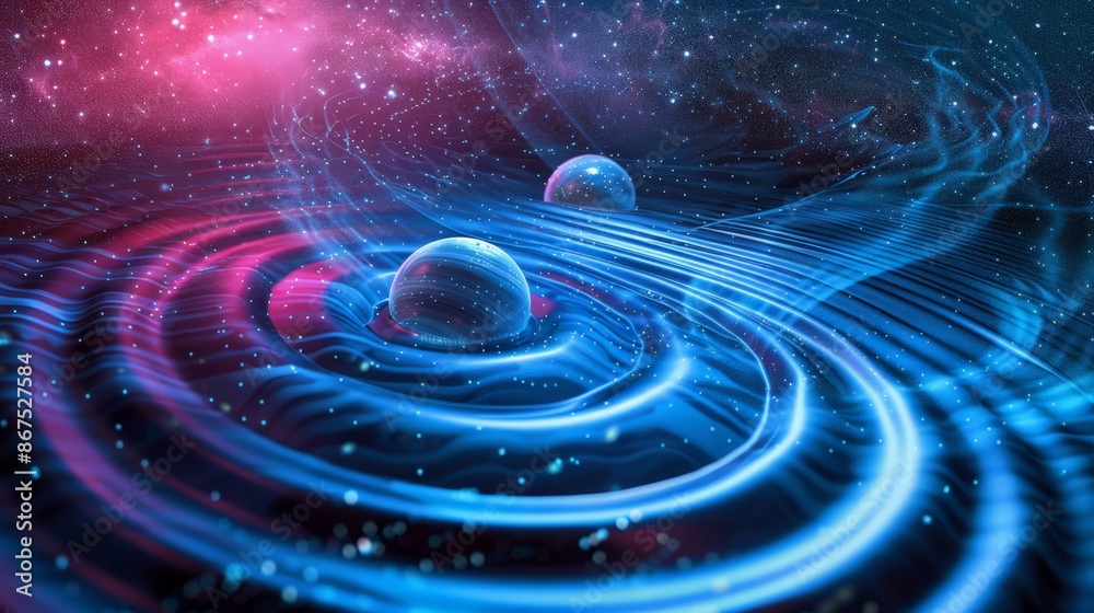 The phenomenon of gravitational waves, ripples in space-time caused by ...