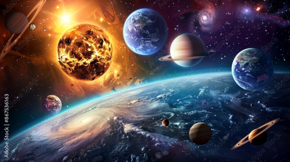 There are eight planets in the solar system: Mercury, Venus, Earth ...