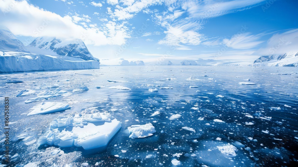 Water in its frozen form, such as glaciers and icebergs, holds ancient ...