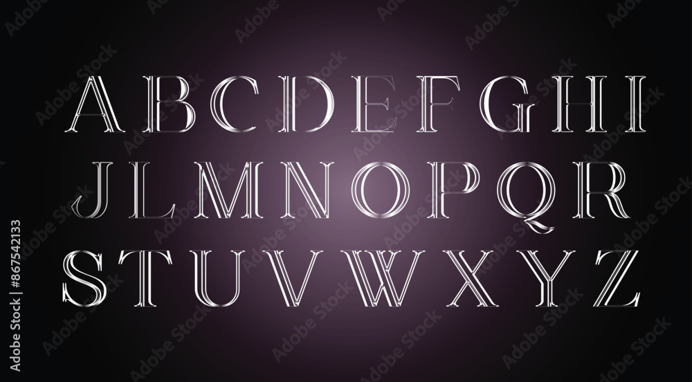 line font, alphabet letters font Stock Vector | Adobe Stock