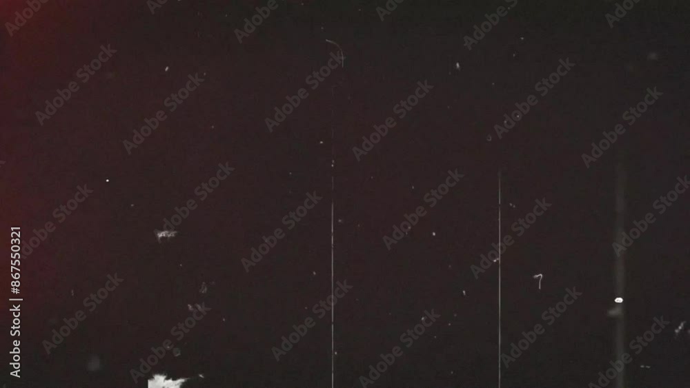 Vintage looping film strip background. 4K reel clutter old tv grain ...