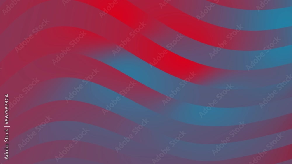 blue Red gradient with curved stripes is a modern abstract background ...