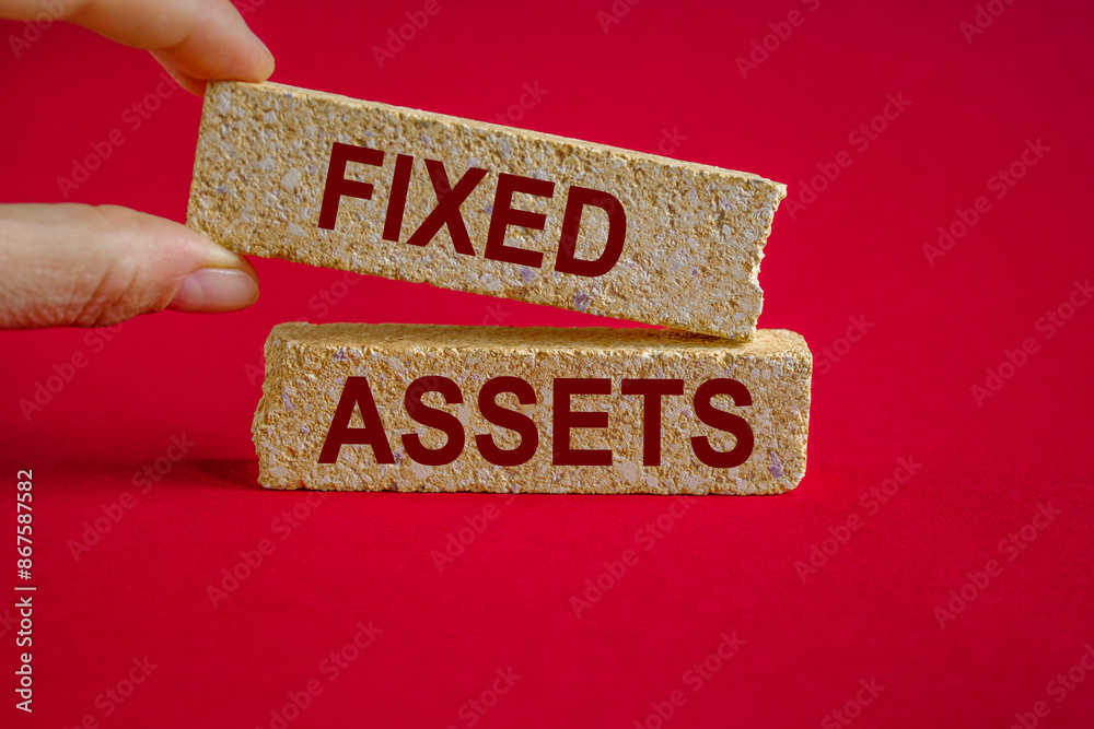 Fixed Assets Symbol Concept Words Fixed Assets On Brick Blocks
