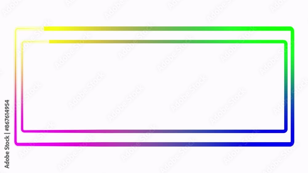 Rectangular animation on white background. Rectangular, square shape ...