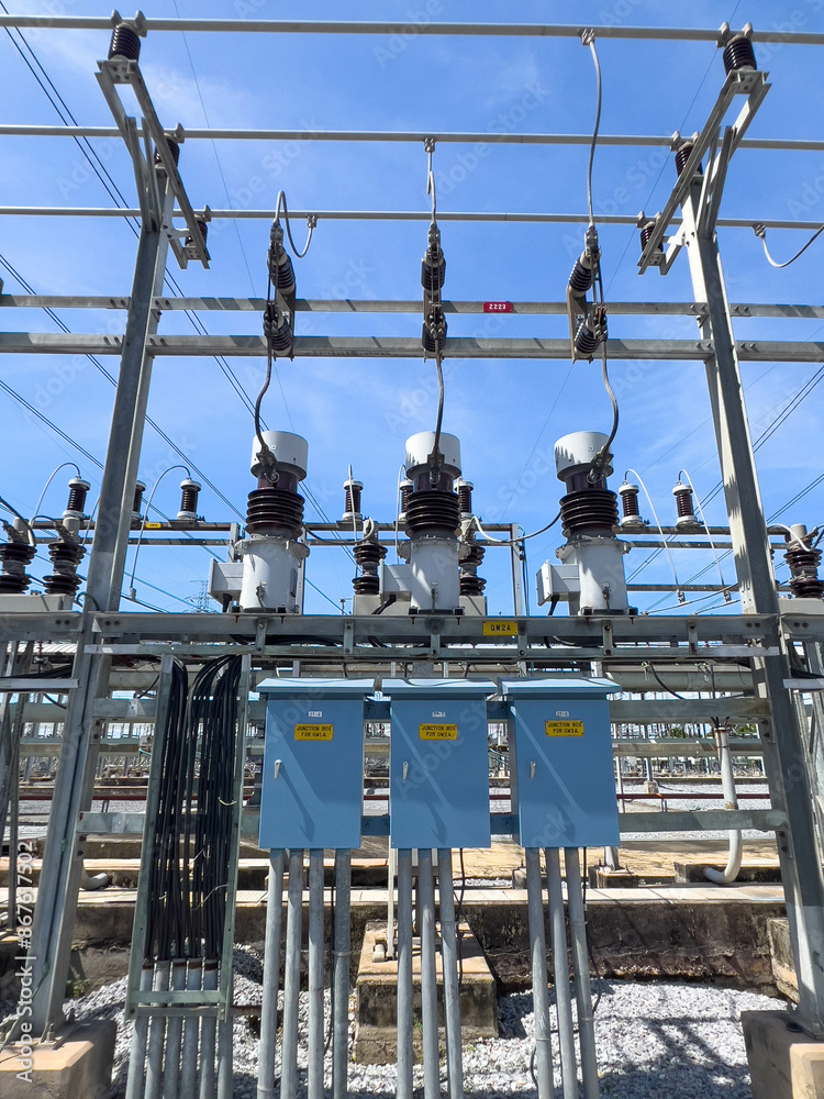 Current Transformer with junction box and disconnecting switch in a 22 ...