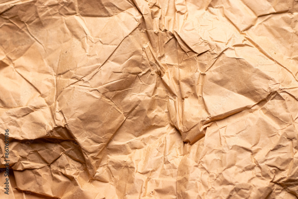 Recycle brown paper crumpled texture,Old paper surface for background ...