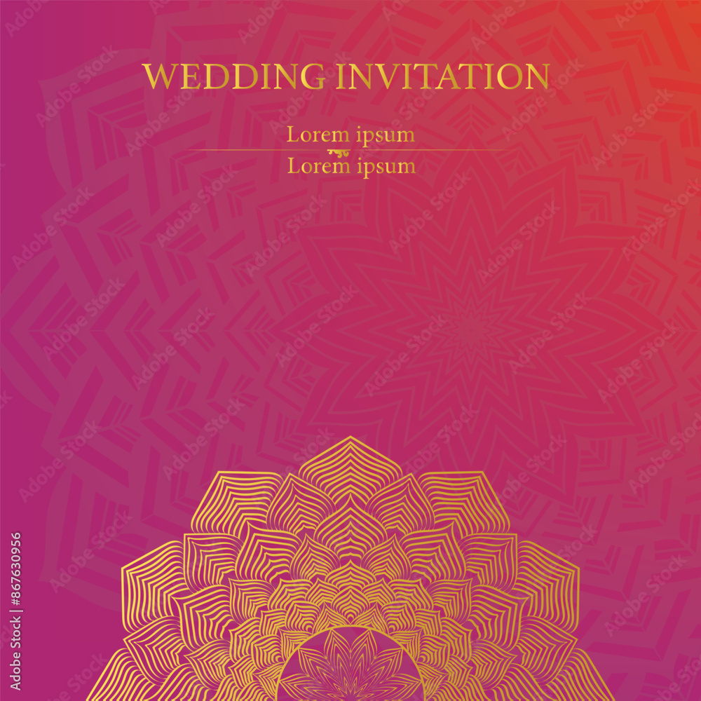 Abstract art background vector. Luxury invitation card background with ...