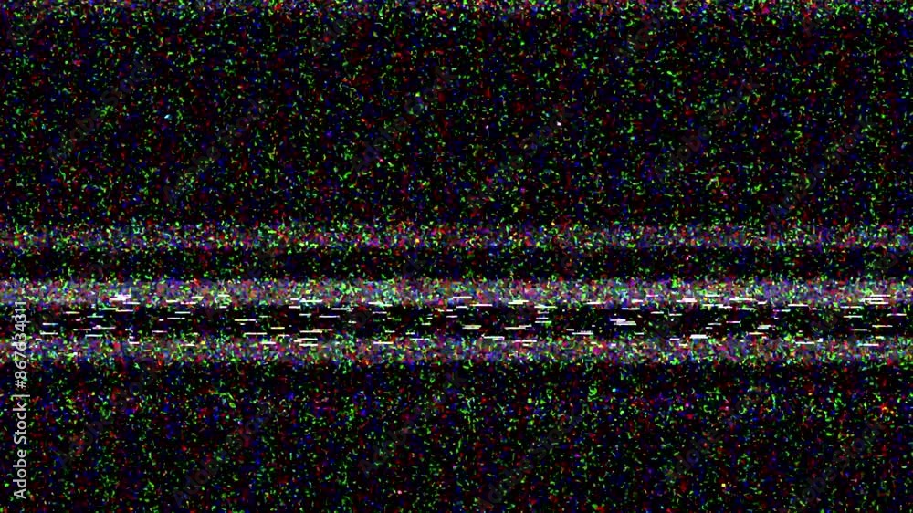 Pixels Glitch TV Background Video with Colorful Static Effects ...