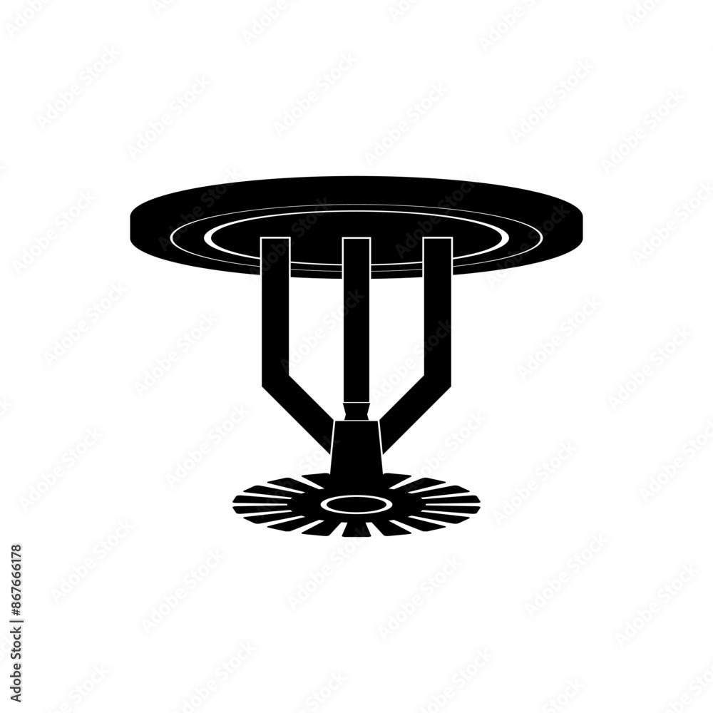 Fire Sprinkler Icon Symbol. Automatic Fire Extinguishing System. Vector ...