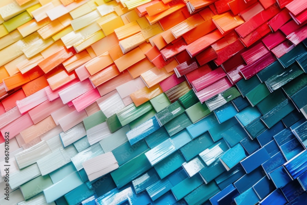 Color swatches (arranged in spectrum) (with hex codes visible) (flat ...