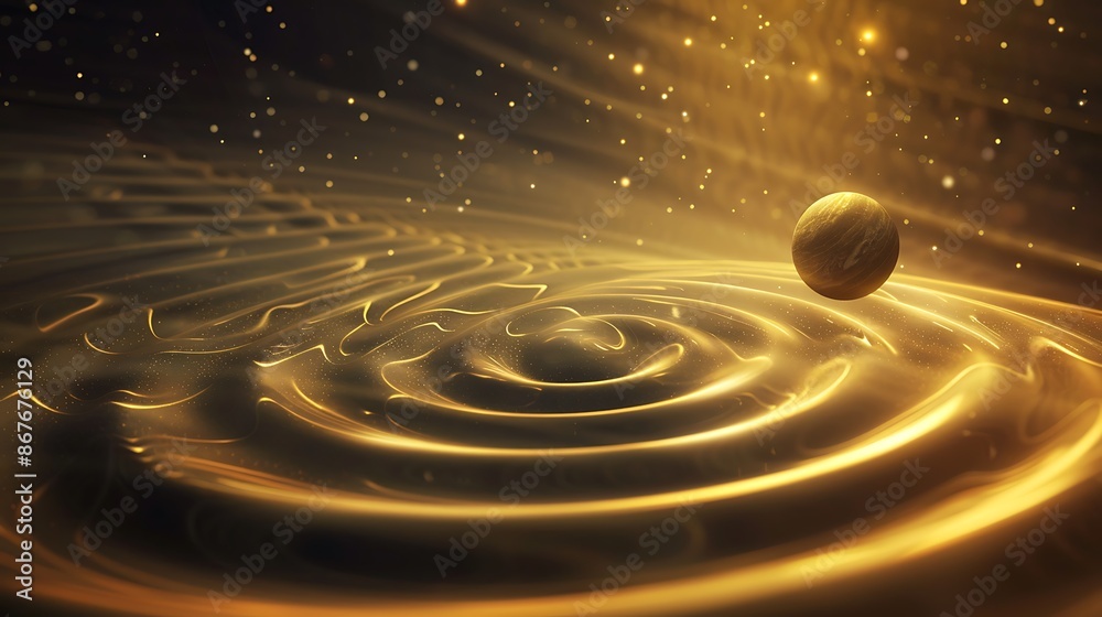 Detailed visual aid on Gravitational Waves illustrating how massive ... Detailed visual aid on Gravitational Waves illustrating how massive ...
