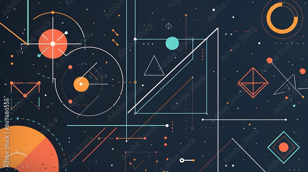 Infographic on Euclidean Geometry illustrating basic principles such as ...