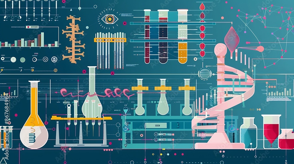 Visual aid Molecular Genetics Techniques illustrating methods such PCR ...
