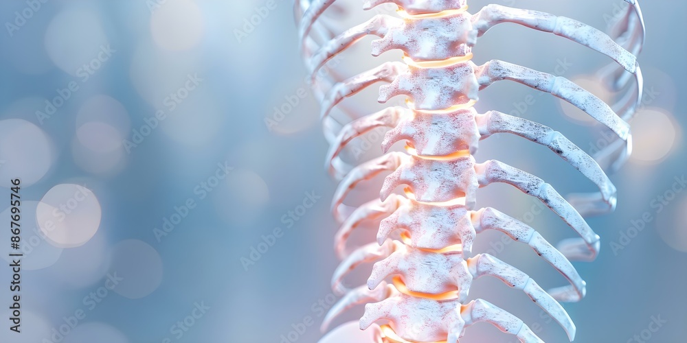 Visualizing the Alignment of the Human Spine Detailed 3D X-ray Image ...