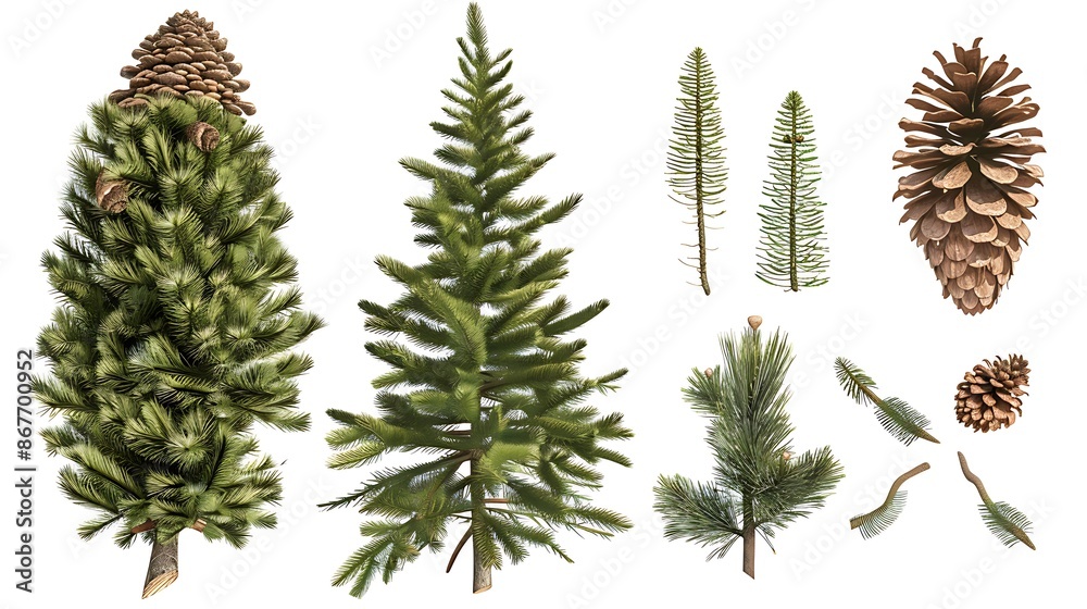 Visual aid Spruce Tree Picea abies illustrating conical shape native ...