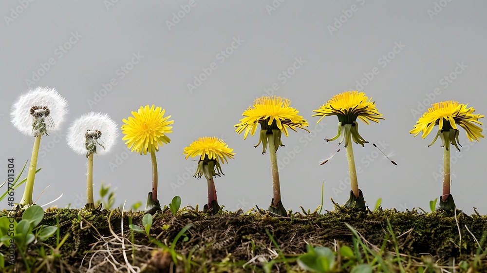 Visual resource lifecycle of Dandelion Taraxacum officinale showcasing ...