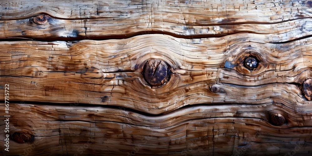 Ideal for outdoor themes Rustic fir wood background with visible knots ...