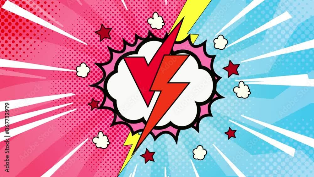 Comic Versus background in pop art style.Pop Art Style Versus Logo Or ...