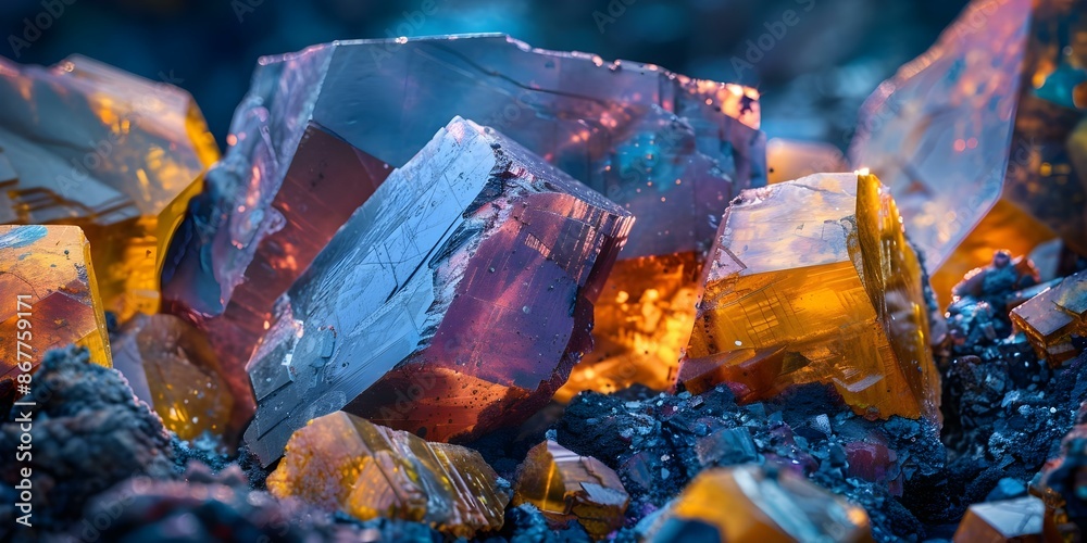 Radiant uranium ore deposits Radioactive nuggets and precious minerals ...