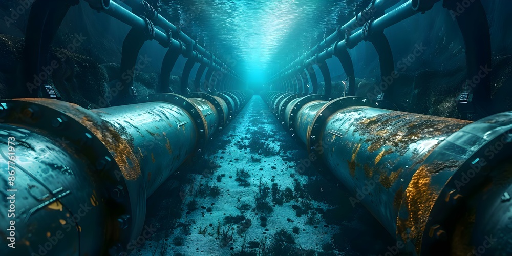 Transport fuel through underwater pipelines for ocean energy and power ...