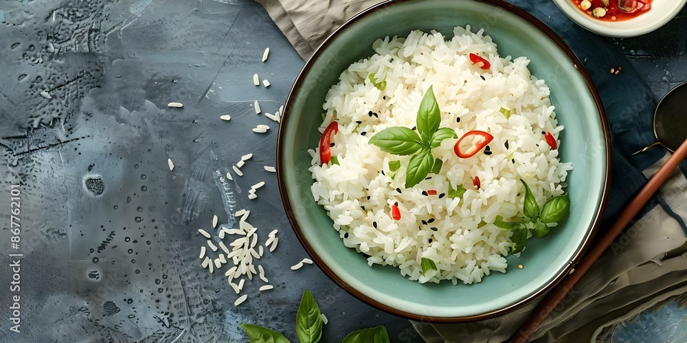 Authentic and delicious Com Tam broken rice dish. Concept Vietnamese ...