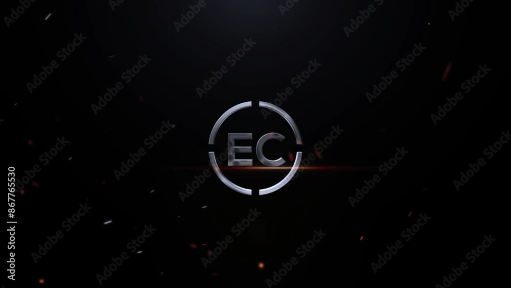 Cinematic EC Logo Letter Animation, Typography Ec ce 3D Letter Logo ...