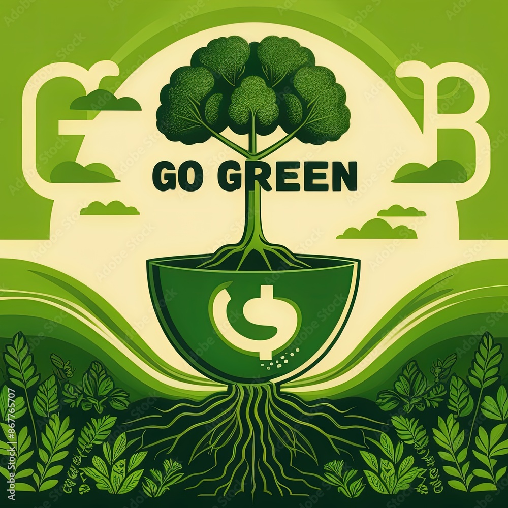 Go Green logo. Save the Planet. Good for Go Green Campaign Needs. Eco ...