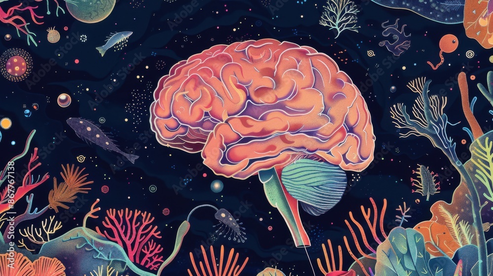 Explore the intricate web of the brain, revealing the specialized ...
