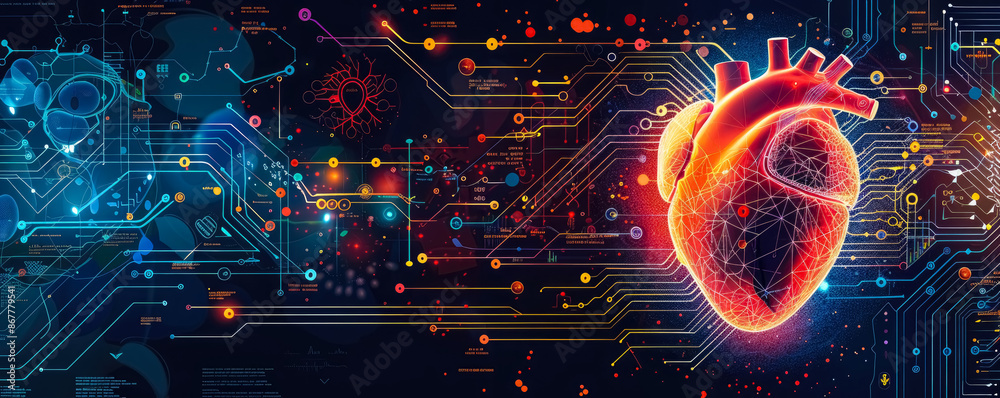 Illustrative diagrammatic representation of heart health. clear image ...
