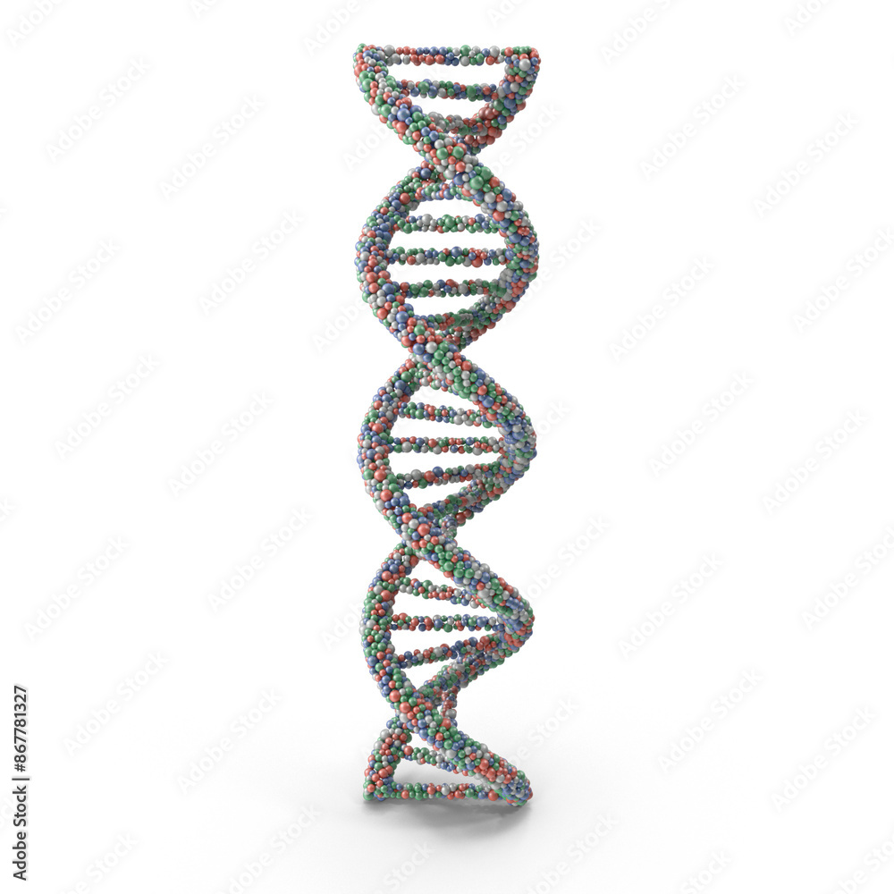 Realistic 3D DNA Model PNG Images | High-Quality DNA Modeling ...