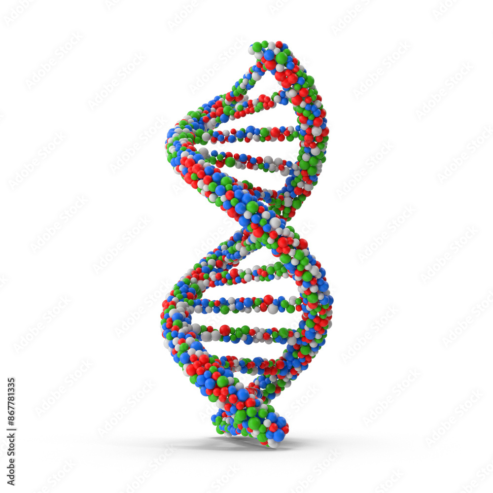 Realistic 3D DNA Model PNG Images | High-Quality DNA Modeling ...
