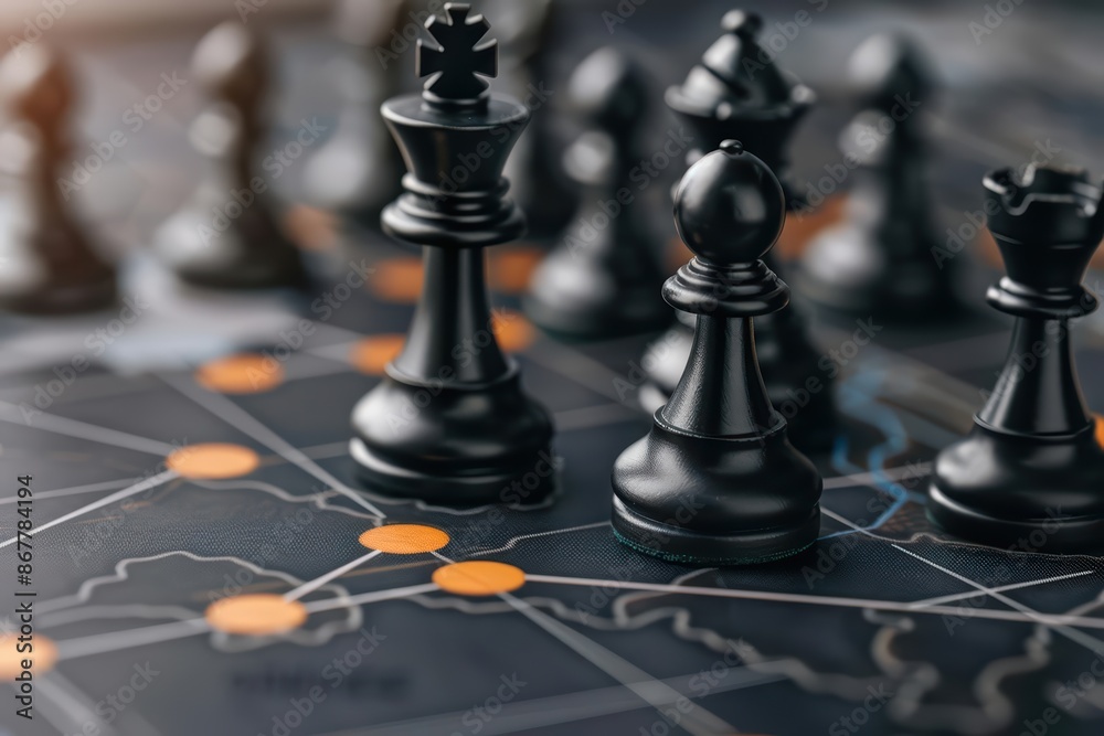 Master the art of strategy with a cyber tactics board, visualizing ...