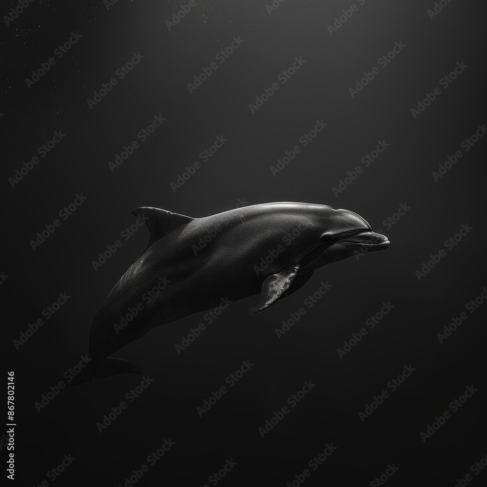 vaquita dolphin in its natural habitat, emphasizing the textures and ...