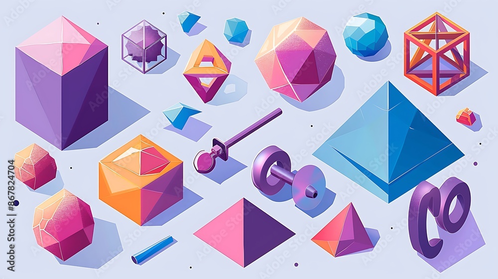 Infographic on 3D Shapes illustrating properties of cubes prisms ...